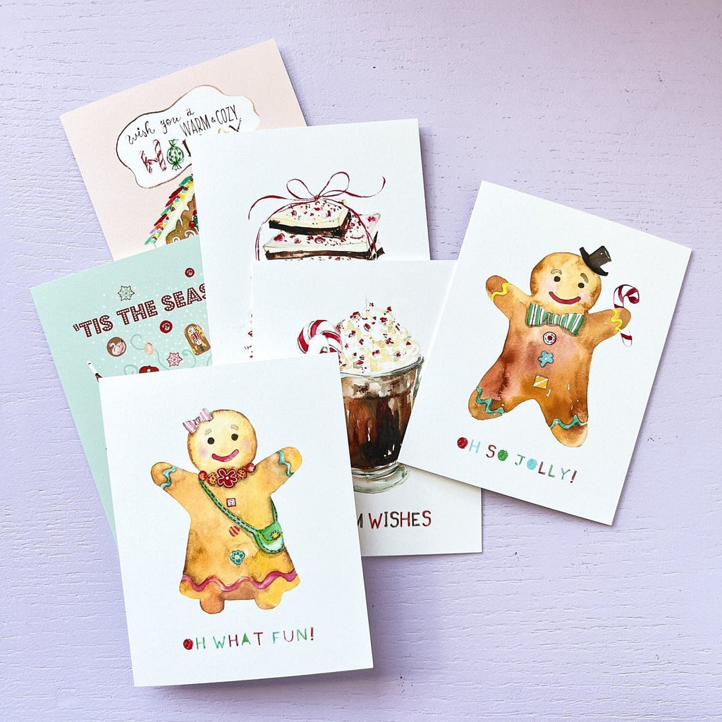 Assorted set of 6 Whimsical Holiday & Christmas Greeting Cards – Jean ...