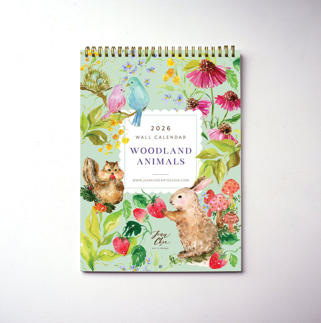 2026 Wall Calendar: Woodland Animals Monthly Calendar on Wall – Jean ...