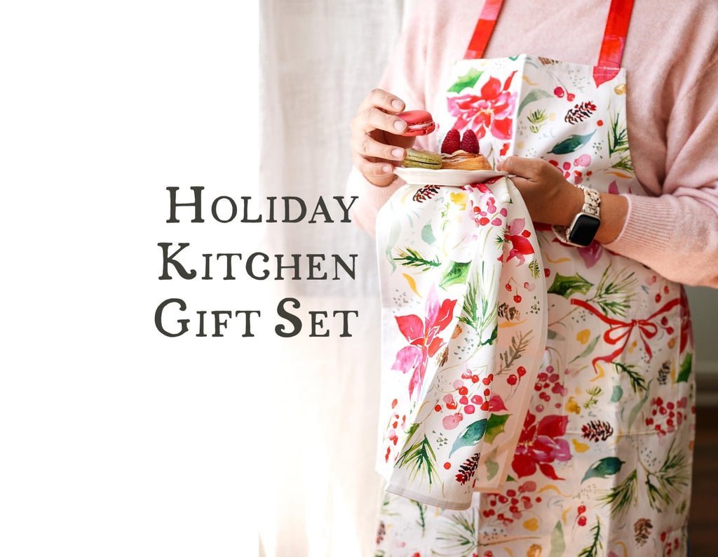 Christmas Gift Set: Apron, Tea Towel, & Greeting Card – Jean Choe Art ...