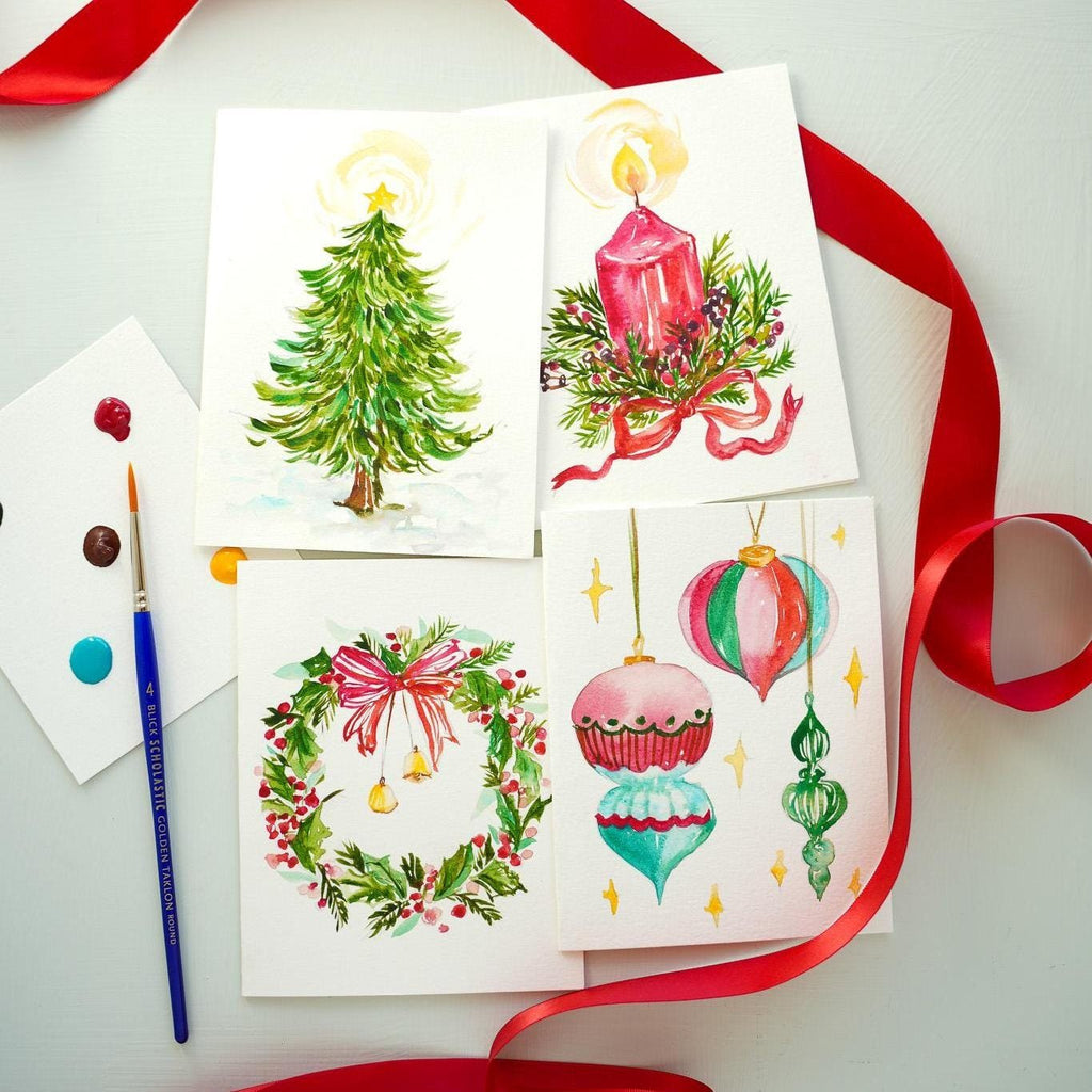 Christmas Card Kit. Art Party Paint Kit for Adults & Kids – Jean Choe ...