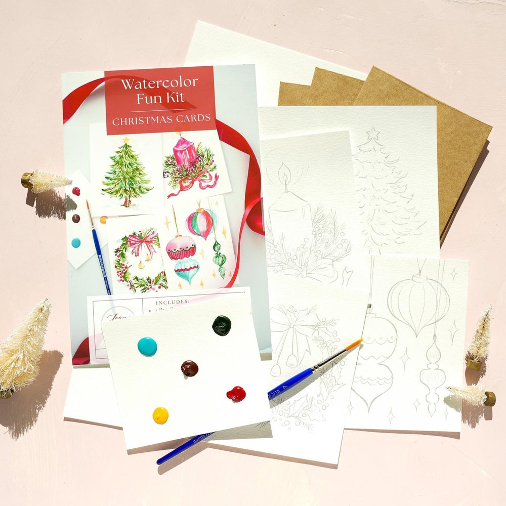 Christmas Card Kit. Art Party Paint Kit for Adults & Kids – Jean Choe ...
