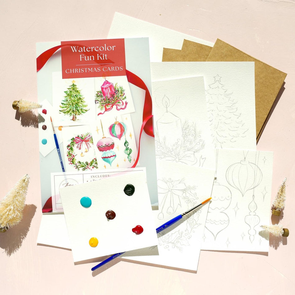 Christmas Card Kit. Art Party Paint Kit for Adults & Kids – Jean Choe ...