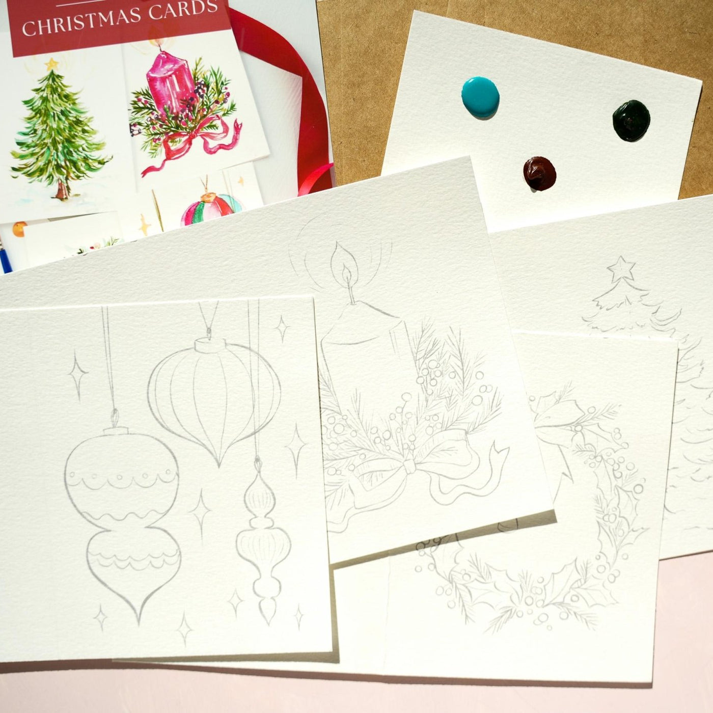 Christmas Card Kit. Art Party Paint Kit for Adults & Kids – Jean Choe ...