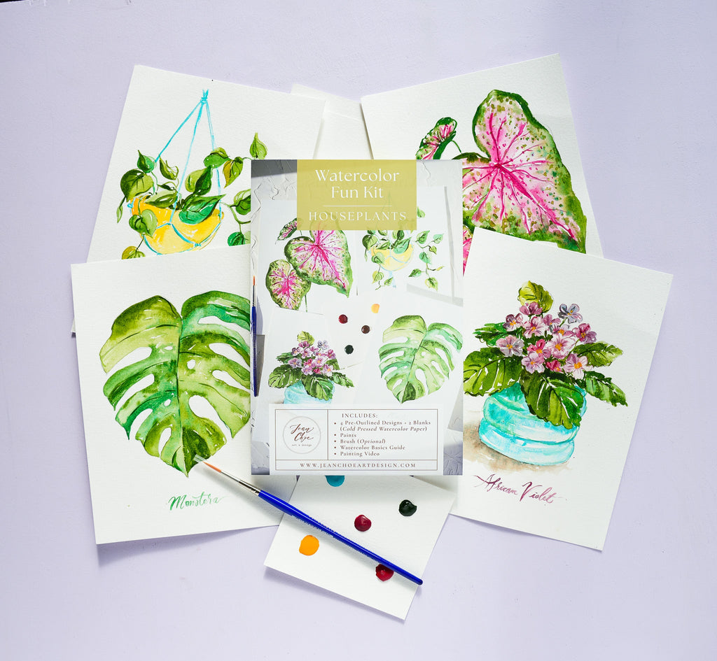 Watercolor Kit Fruits: Outlined Pages, Paint Dots & Brushes – Jean Choe ...